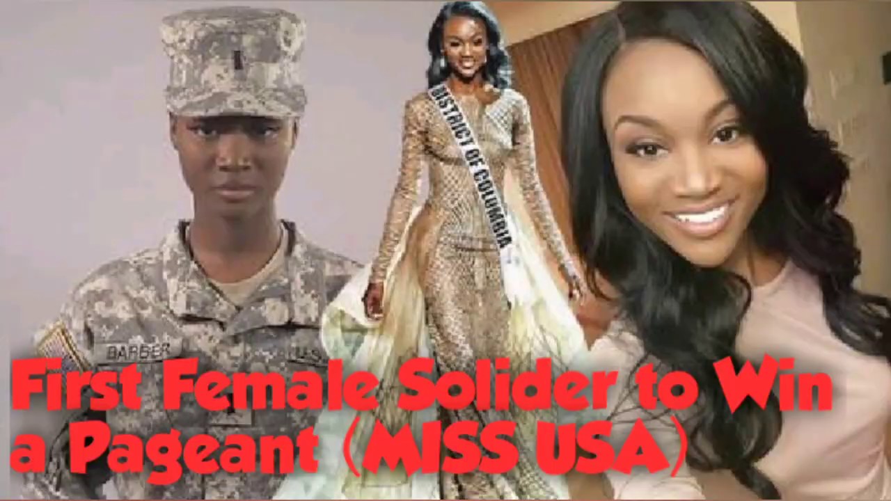 First Female Soldier to win a Beauty Pageant (MiSS USA) - YouTube