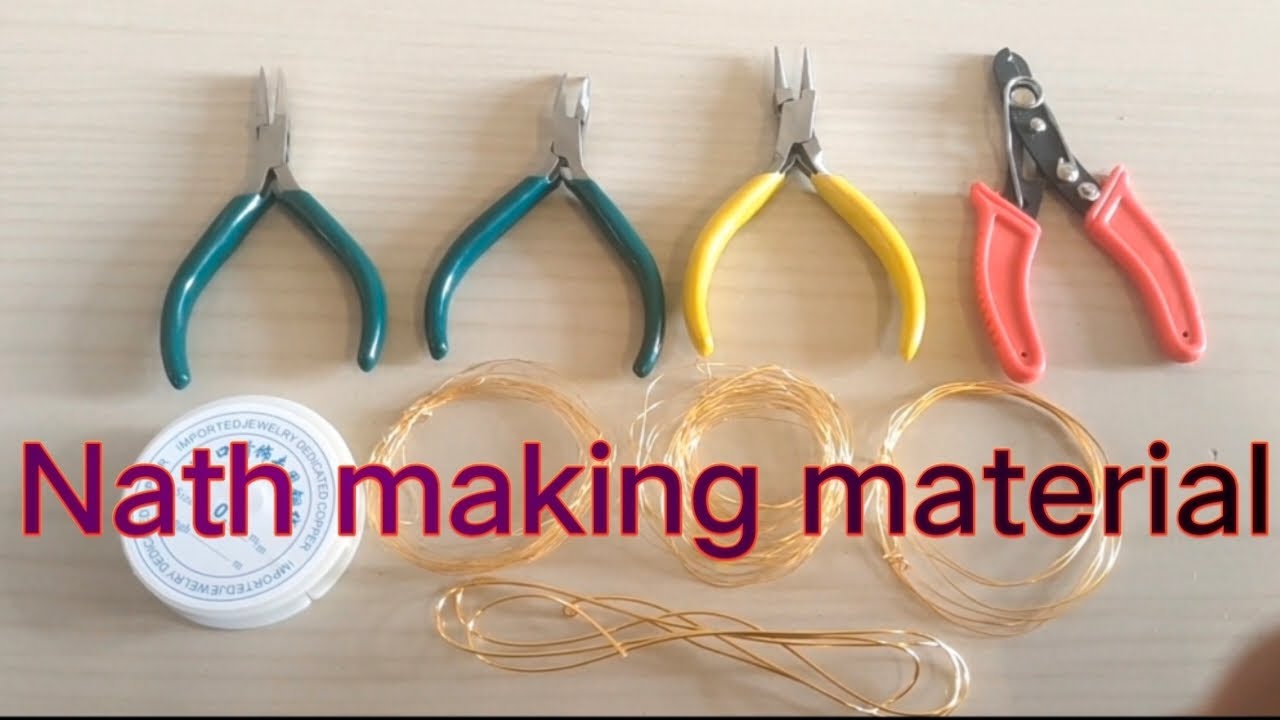 Nath / jewellery making material ||maharashtrian nath making at home # ...