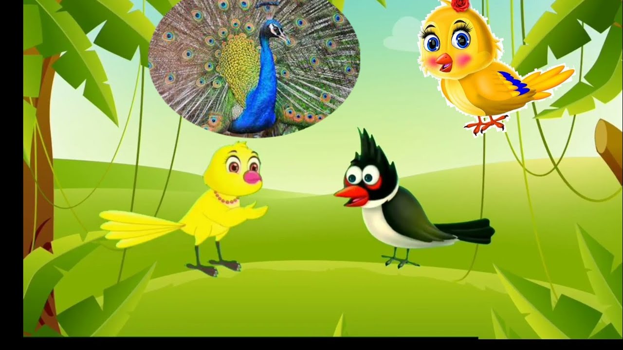 birds cartoon video/Tuni chidiya video/chidiya kauwa video/Hindi ...