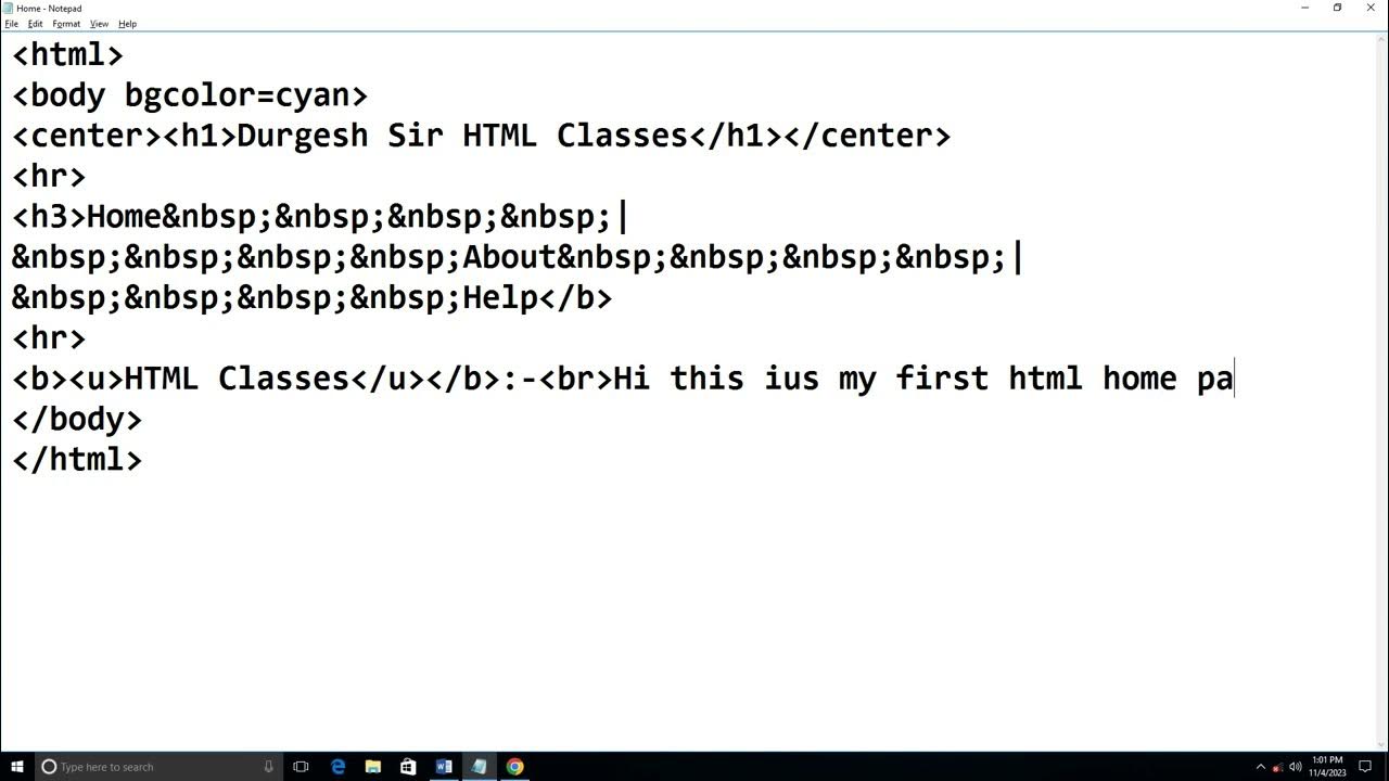 Basic Html Basic Tags Home Page Html Htmlcode Htmltags Webdesign Webpagedesign