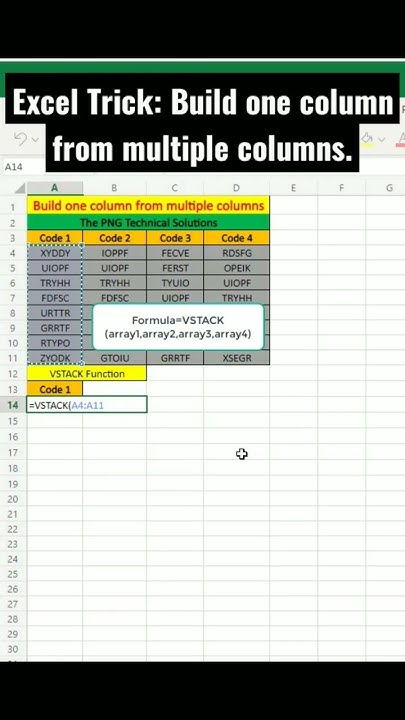 Excel Trick: Build one column from multiple columns. - YouTube