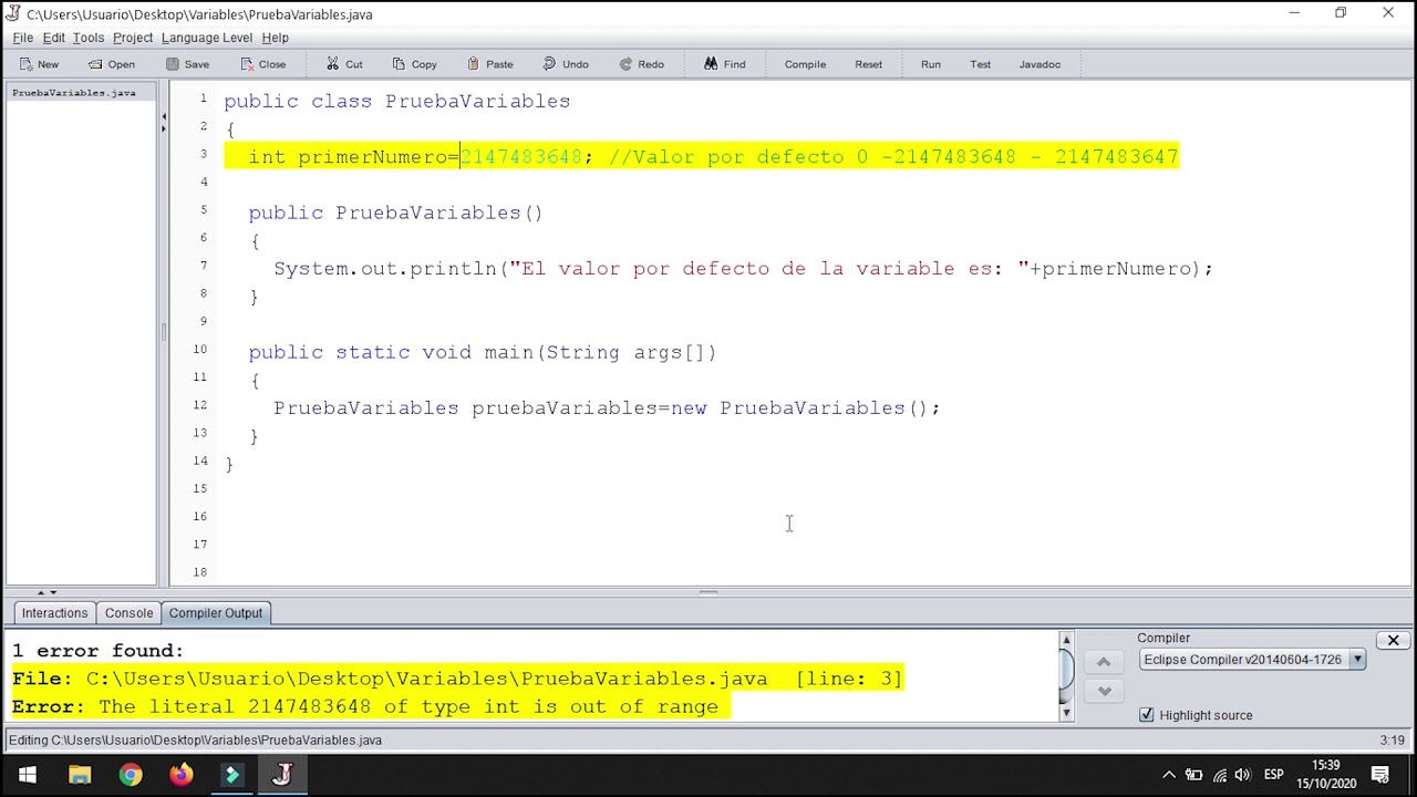 005 Variabes Primitivas en Java - YouTube