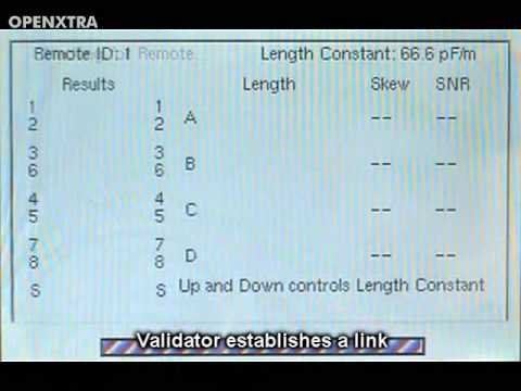 Test-Um Validator NT955 Cable Test Demo Showing Open Pair - YouTube