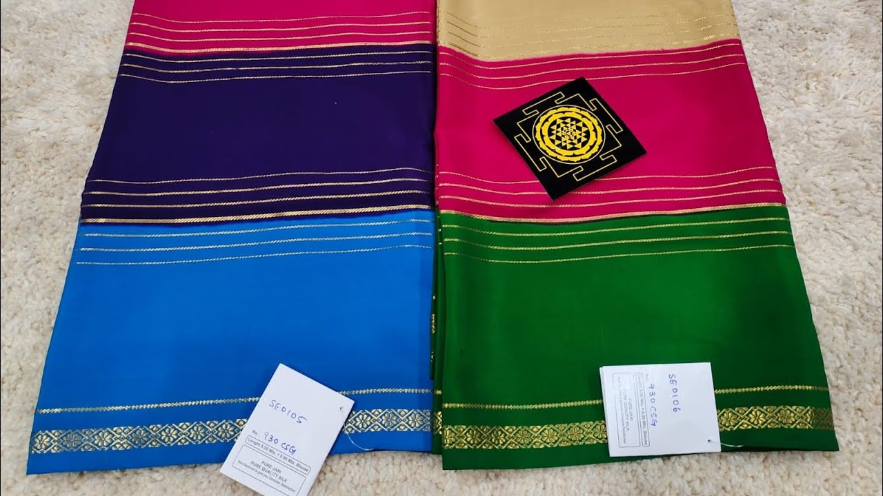 *New arrivals**3d Salari in Pure CSG zari**PURE ZARI MYSORE SILK SAREES ...