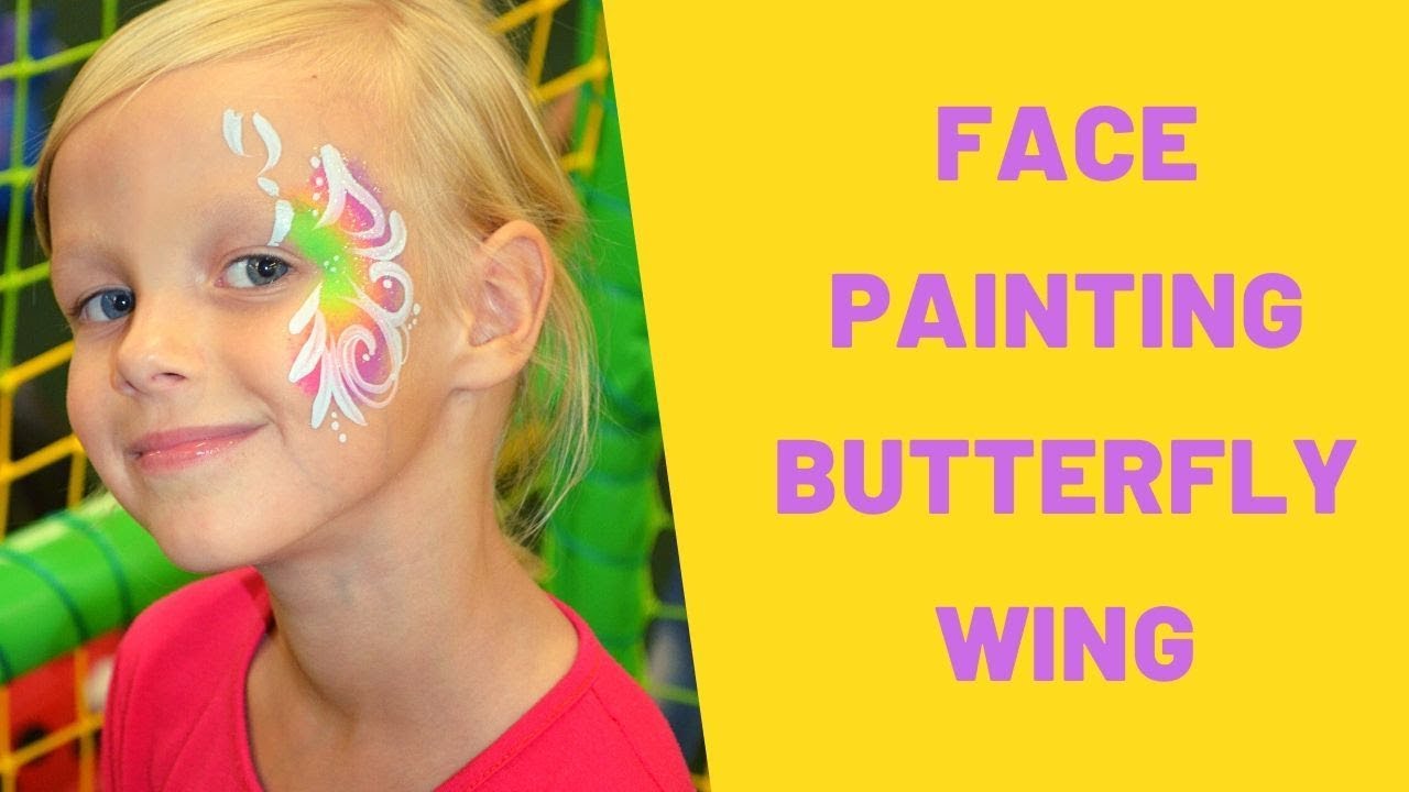 Face painting butterfly wing - YouTube