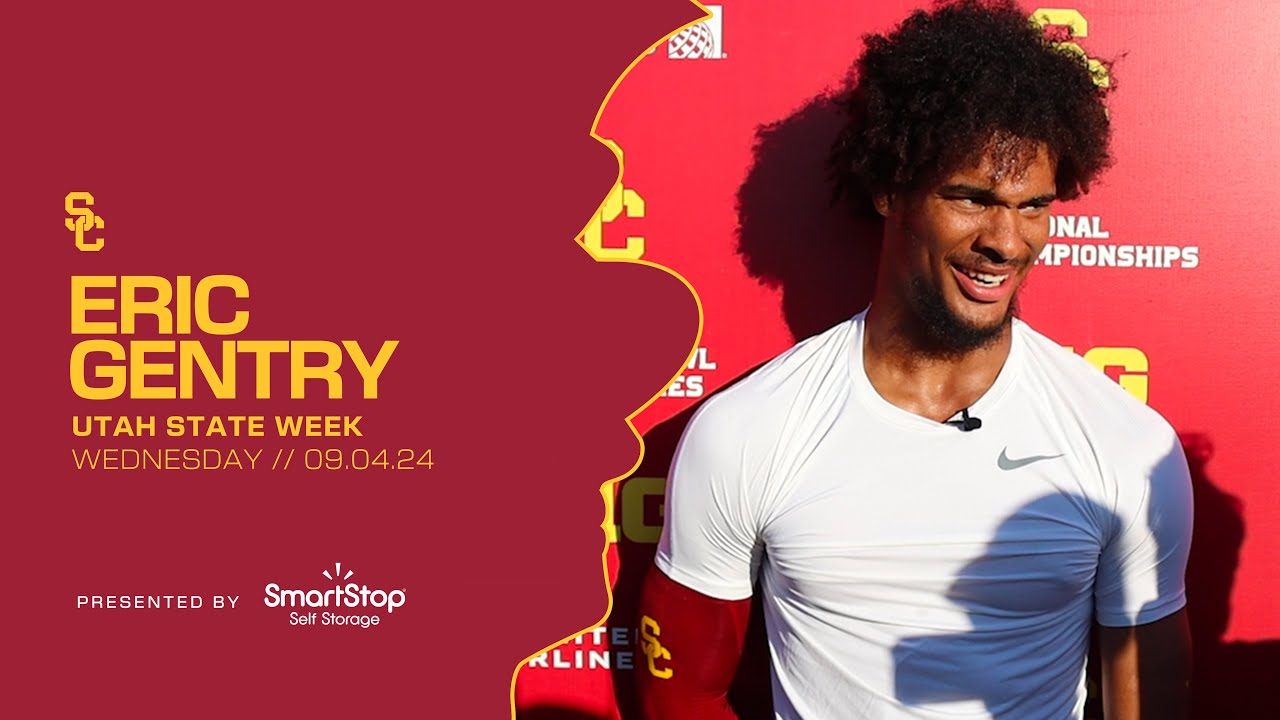 USC LB Eric Gentry | Wednesday of Utah State Week - YouTube