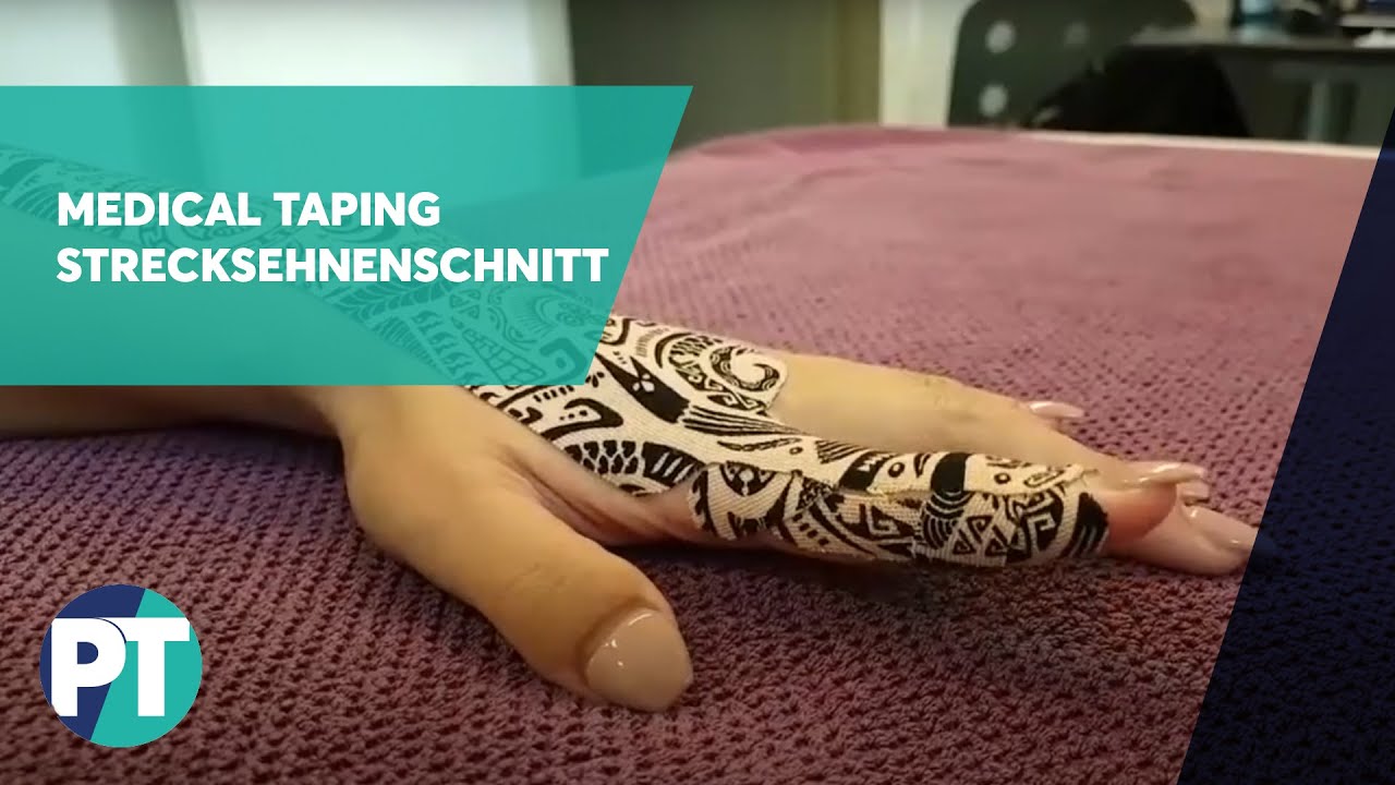 Medical Taping zur Heilung nach einem Strecksehnenschnitt am ...