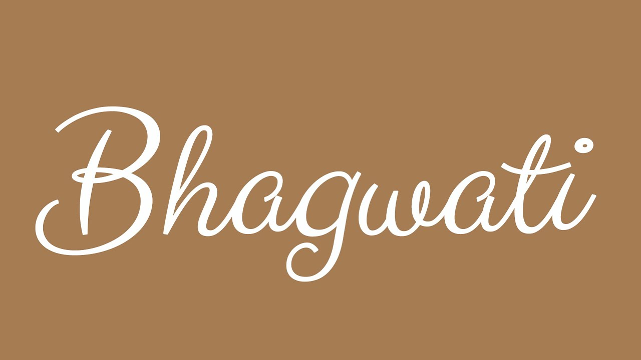Learn how to Sign the Name Bhagwati Stylishly in Cursive Writing - YouTube