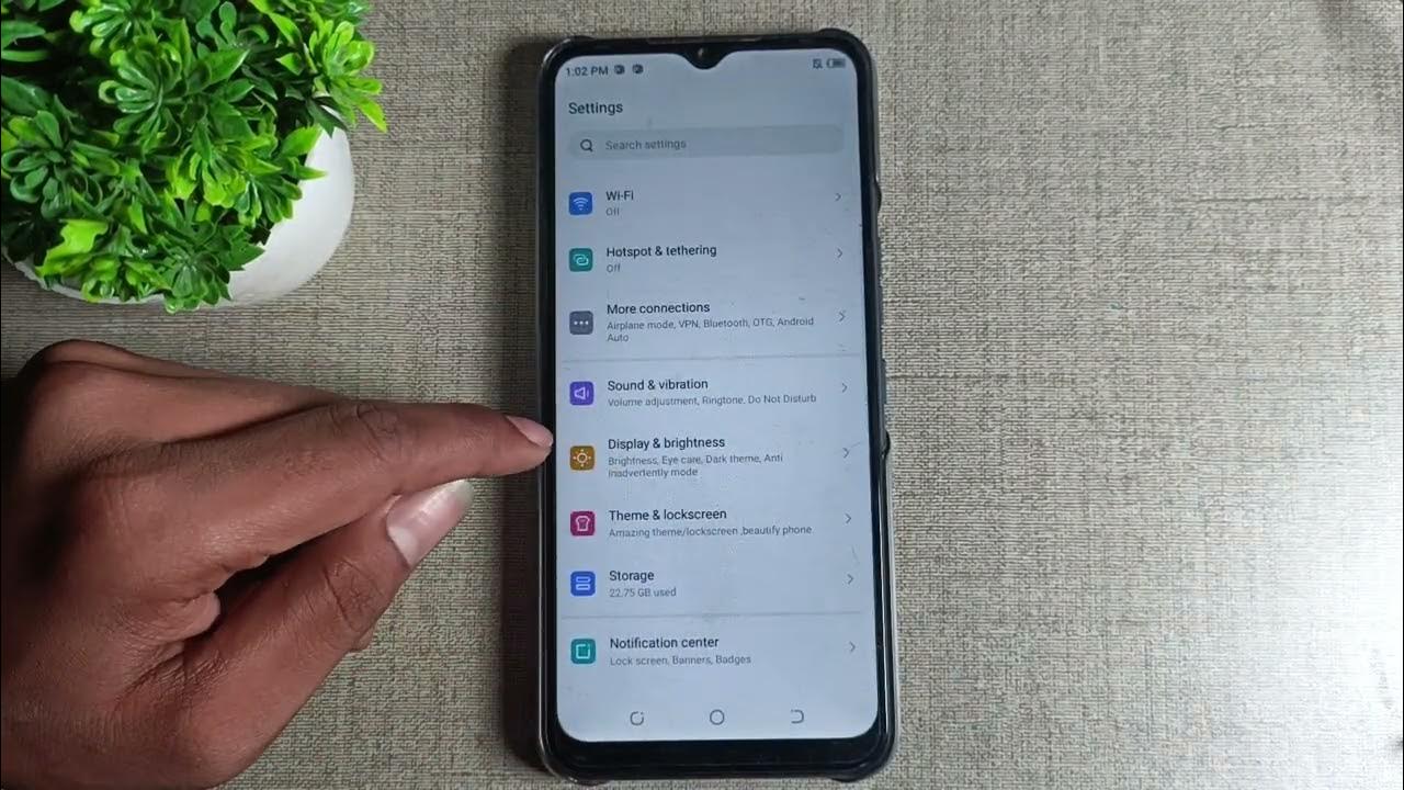 How to on & off Auto rotate screen mode in Tecno spark 8 T, screen mobile settings - YouTube