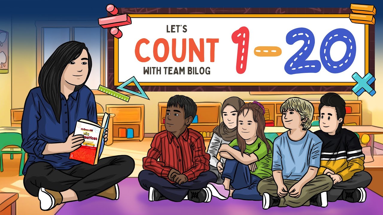Counting from 1-20 For Kids ! Animated Learning Material in Mathematics ...
