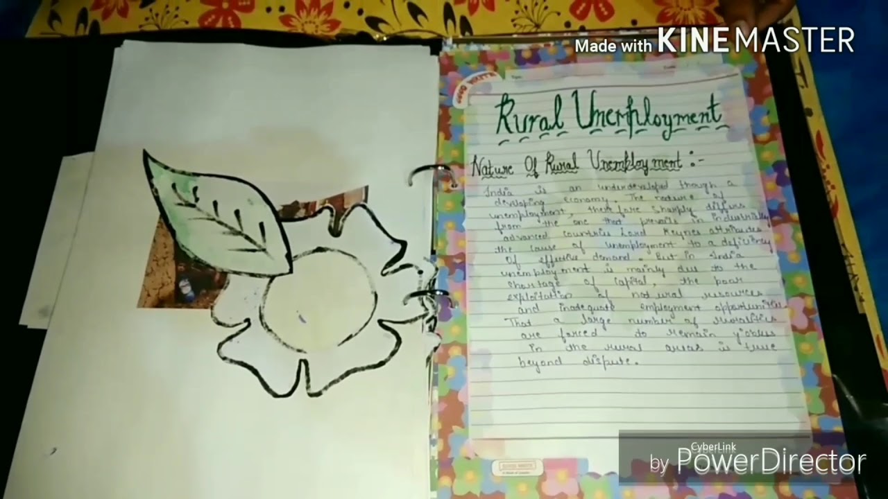 12 th Class Economics Project On Unemployment - YouTube
