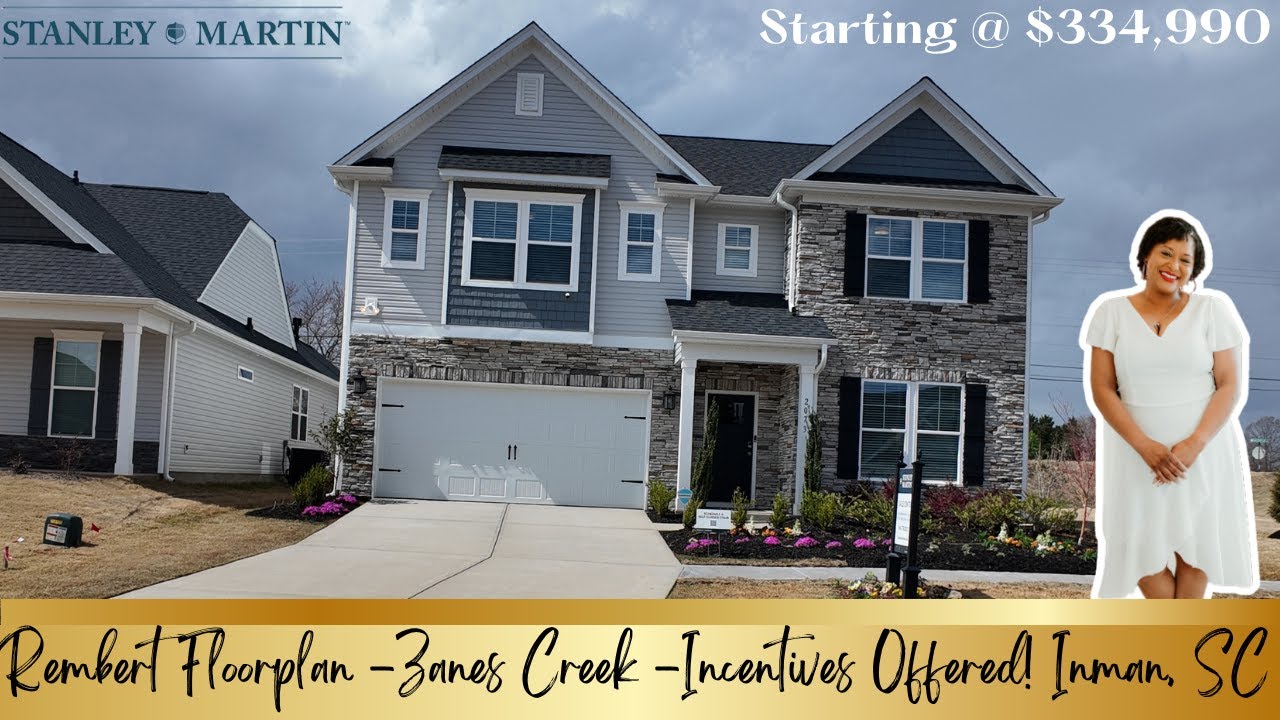 🏡 New Affordable Luxury Homes in Inman, SC! | The Rembert Plan at Zanes ...