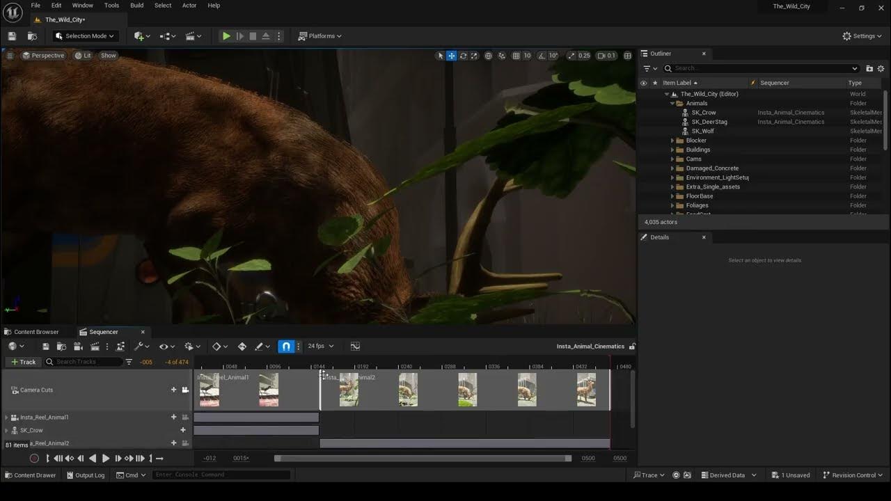 Creating Deer Animation in Unreal engine with Camera Sequencer - YouTube