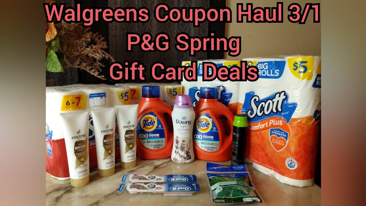 Walgreens Coupon Haul 3/1 P&G Spring Gift Card Deals Are Here!!! - YouTube