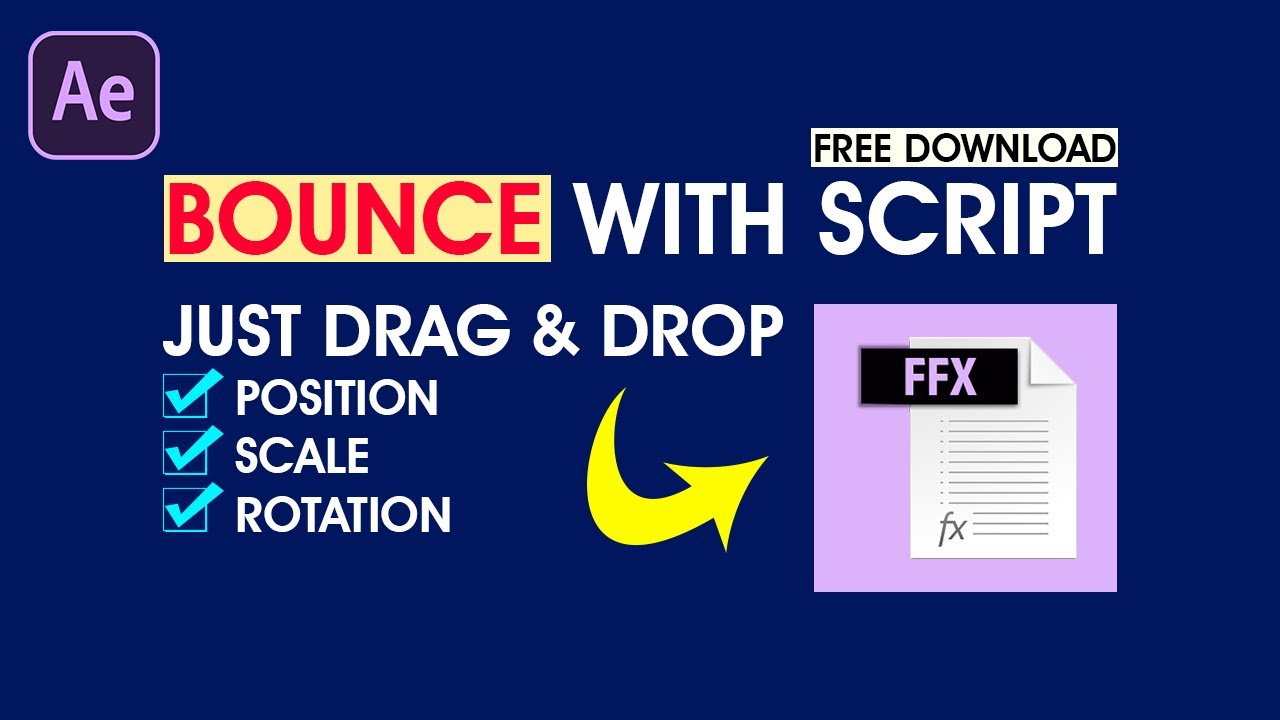 After Effects Tutorial: Simple Bounce Text & Logo with Script - YouTube