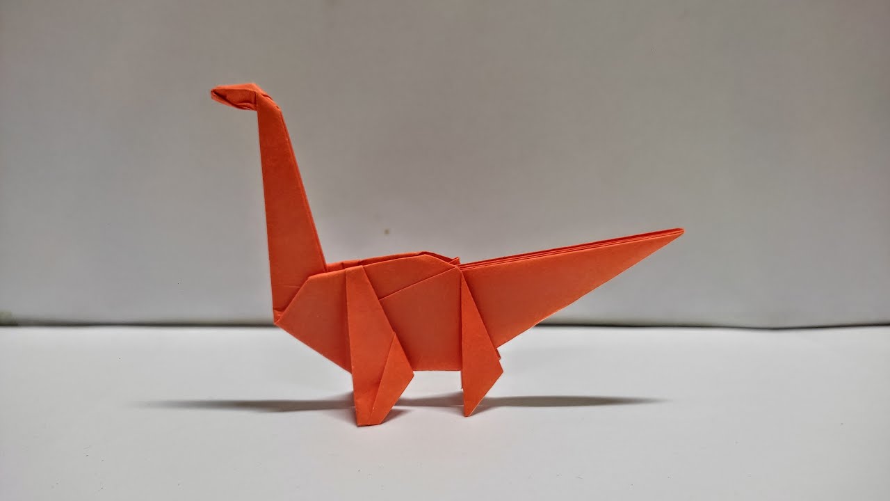 How To Make An Origami Dinosaur Apatosaurus Paper Easy - YouTube
