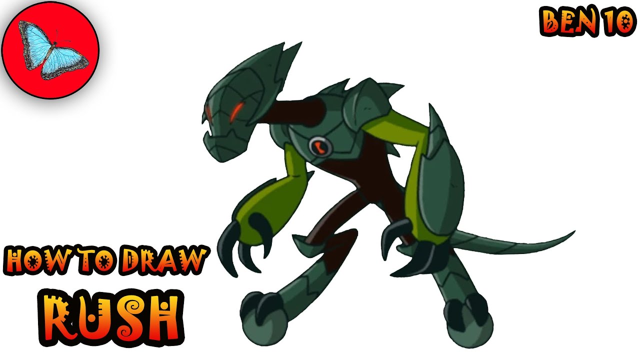 How To Draw Rush From Ben 10 | Drawing Animals - YouTube