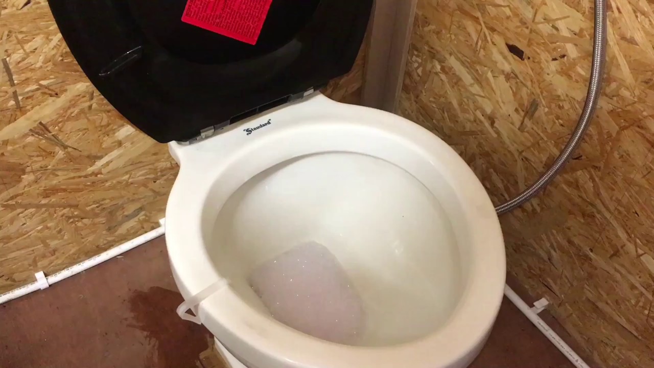 "Standard" Sanex Flushing With Pink Water - YouTube