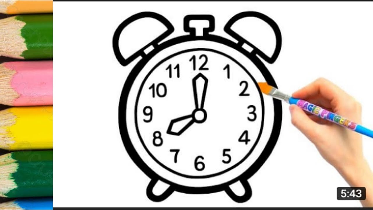 HOW TO DRAW EASY WALL CLOCK - YouTube | drawing for kids and toddlers ...