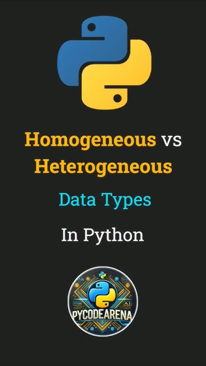 📌 Homogeneous vs Heterogeneous Data Types in Python – Key Differences & Example #python #shorts ...