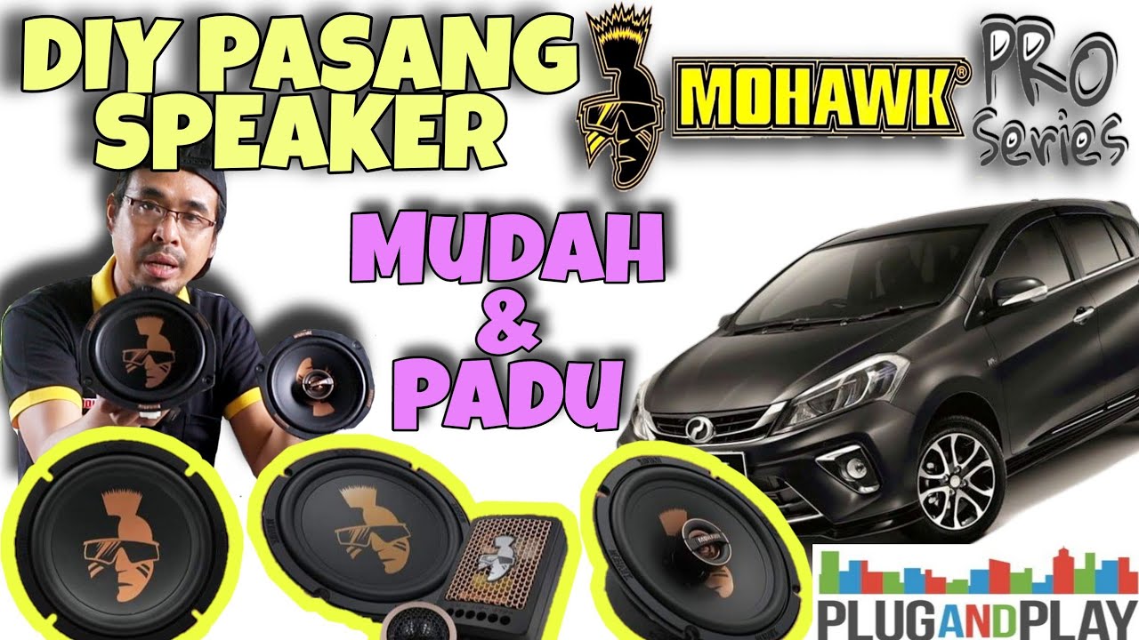 DIY PASANG SPEAKER MOHAWK PRO SERIES MYVI | PASANG SENDIRI -ASMR - YouTube