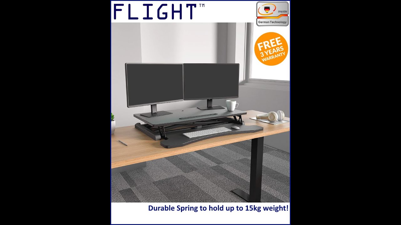 ST05 Flight™ Sit Stand Desk Height Adjustable Desk Sit Stand Converter ...