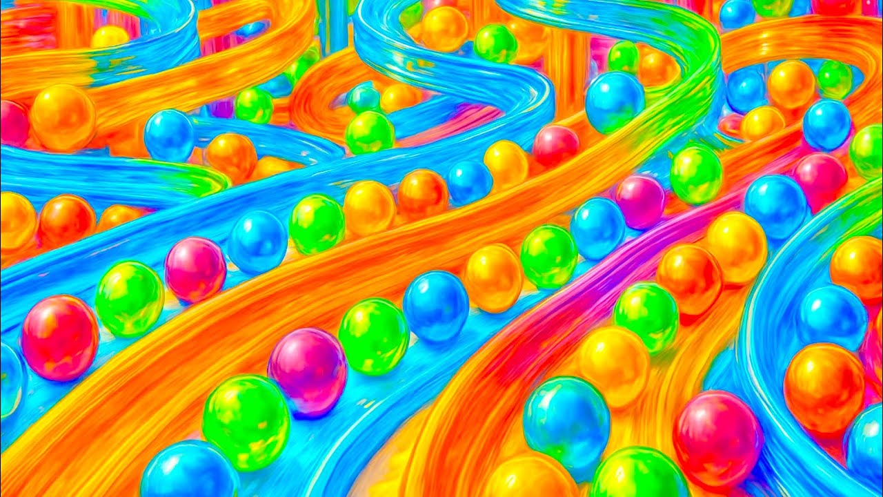Marble Run 🔴🔵🟡🟢Powered MotionThe Robotic Marble System Race ASMR ...