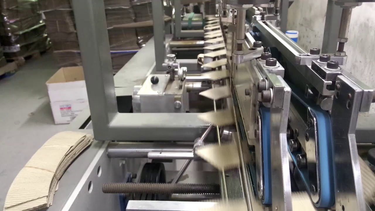 580PF paper cup sleeve making machine - YouTube
