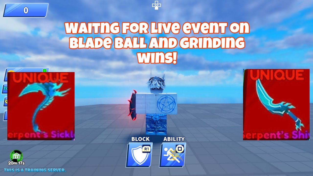 LIVE! Waiting for live event on Blade Ball and grinding wins! - YouTube