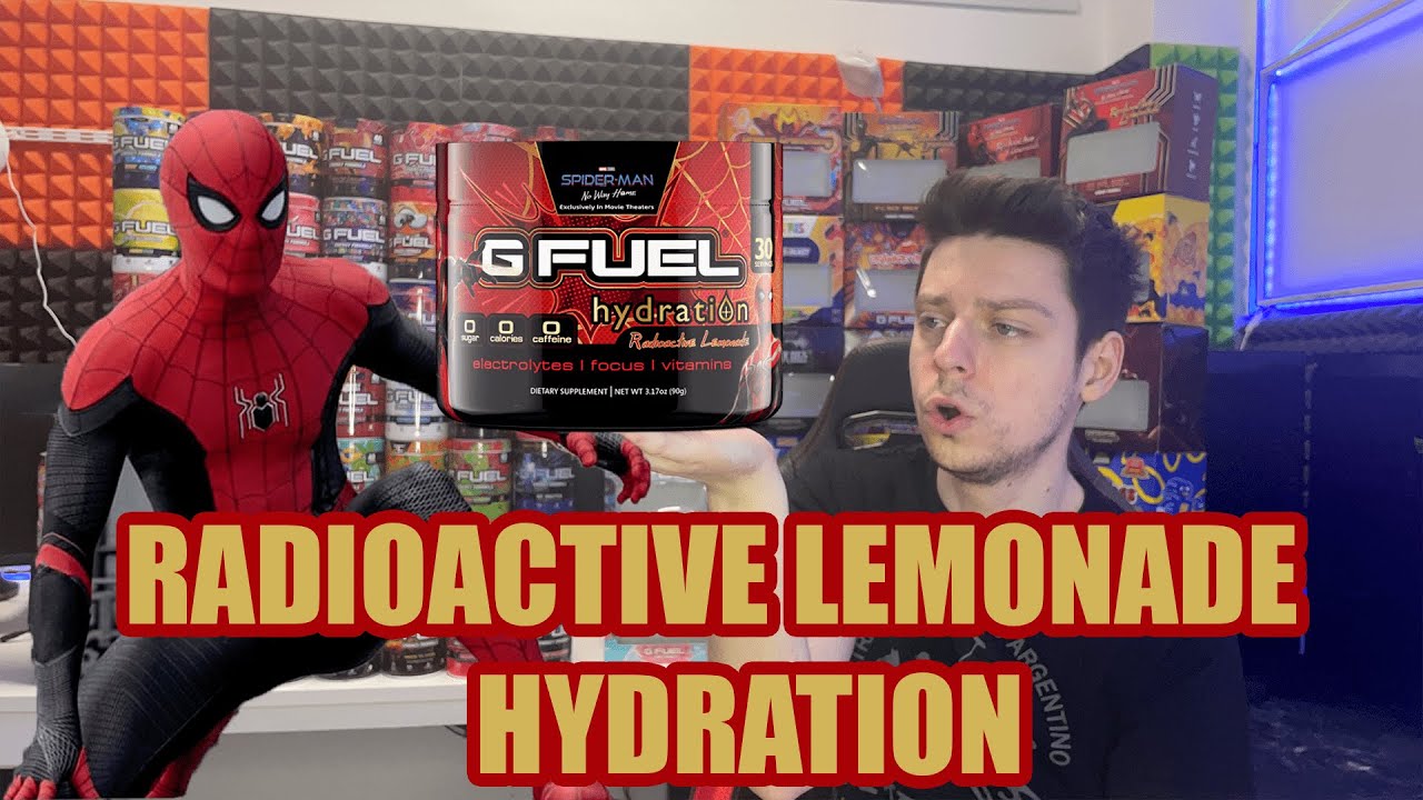 Radioactive Lemonade Hydration Spiderman GFUEL Review - GFUEL Romania ...