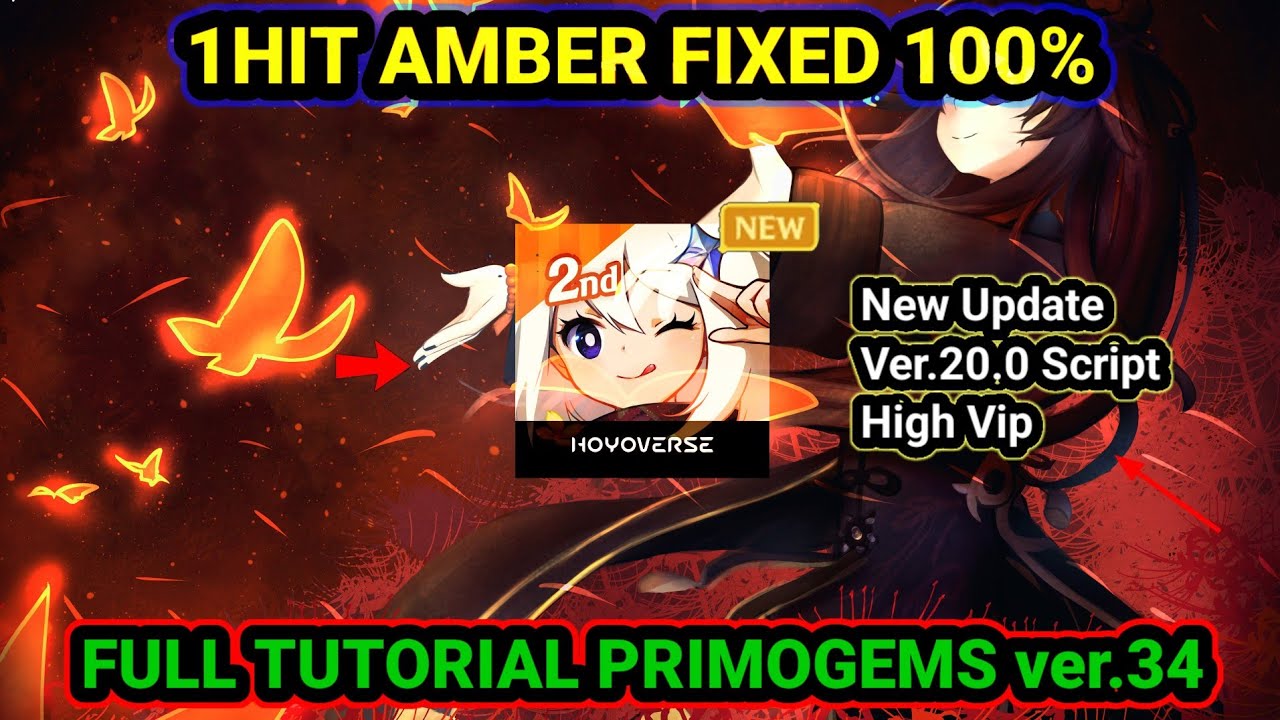 1 Hit Amber + Full Tutorial Primo Script Genshin Impact v3.4💥 - YouTube
