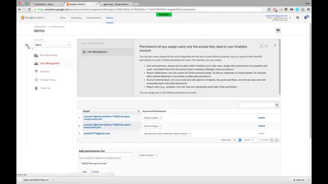 Gapi class .p12 key creation and linking to your Google analytics account - YouTube