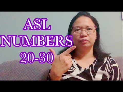 ASL Numbers 20-30 - YouTube