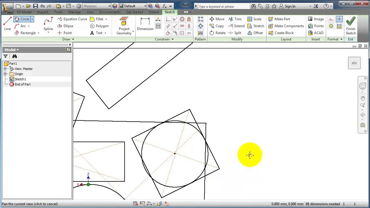28 Autodesk Beginner Inventor Tutorial Types Of Circles In Sketching Youtube