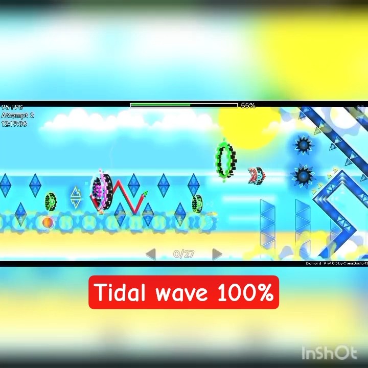 Tidal Wave 100% | #gd #geometrydash #shorts #edits - YouTube