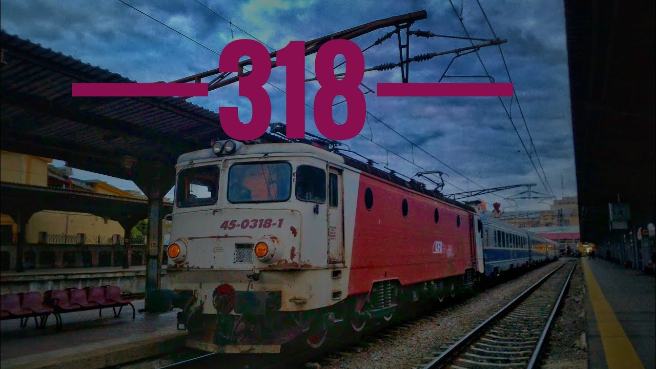 Siemens modernised lok 45-0318-1 with interregio train 1581 Bucuresti ...