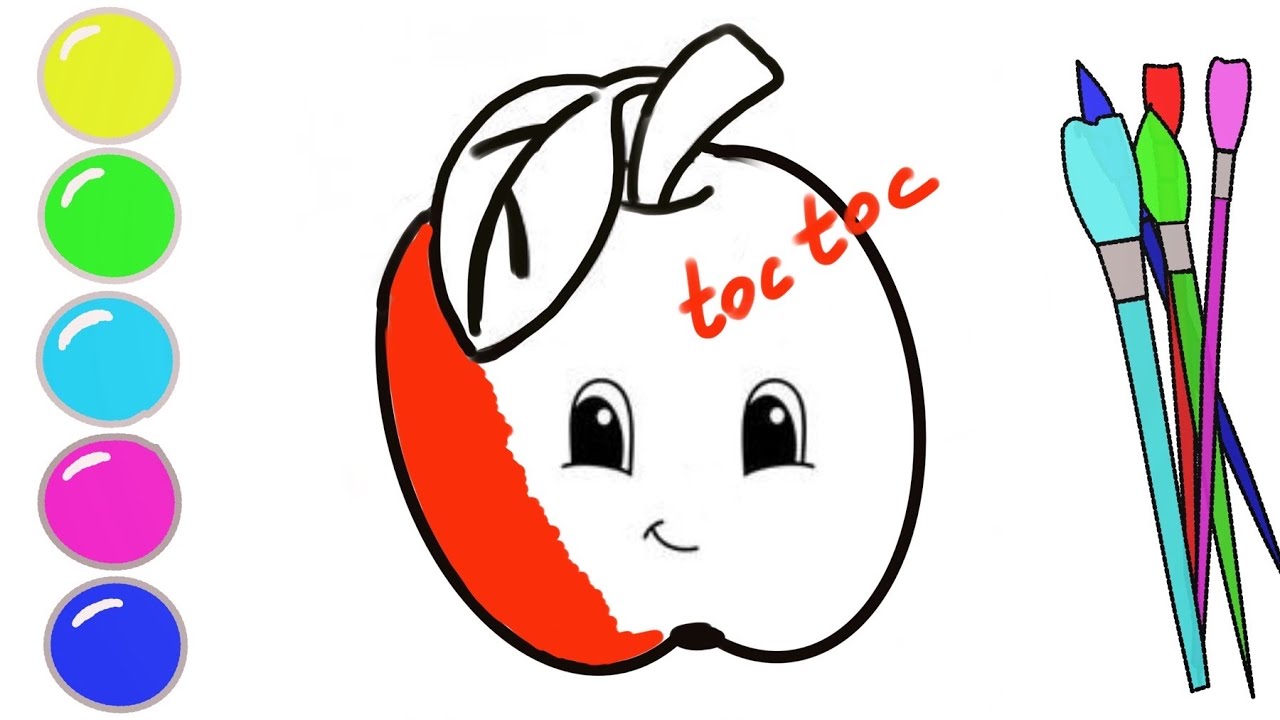 How to Draw an apple /Apple Drawing for Kids | Step by step Easy ...