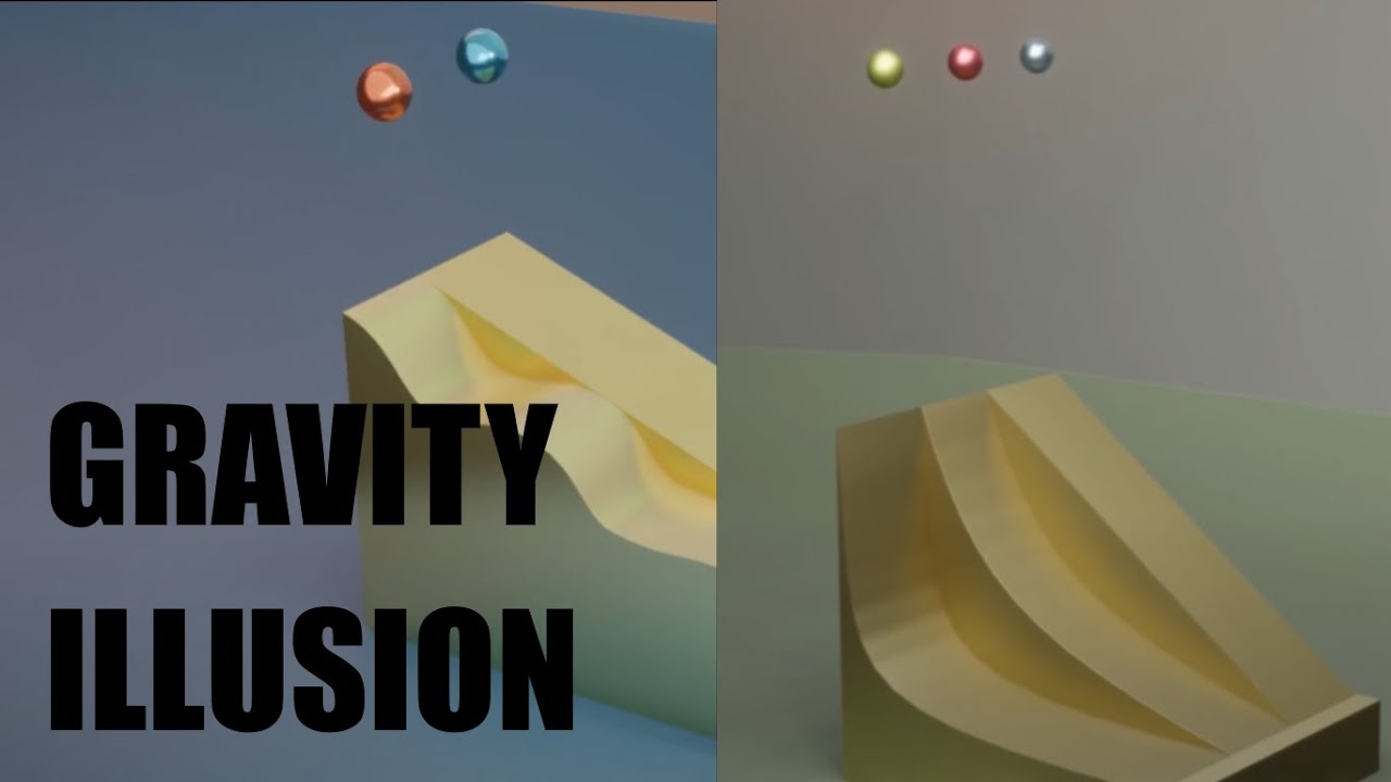 gravity illusion | race between balls | - YouTube