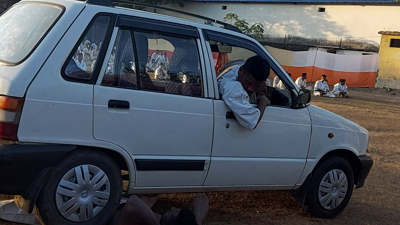 Maruti Car over the stomach - YouTube