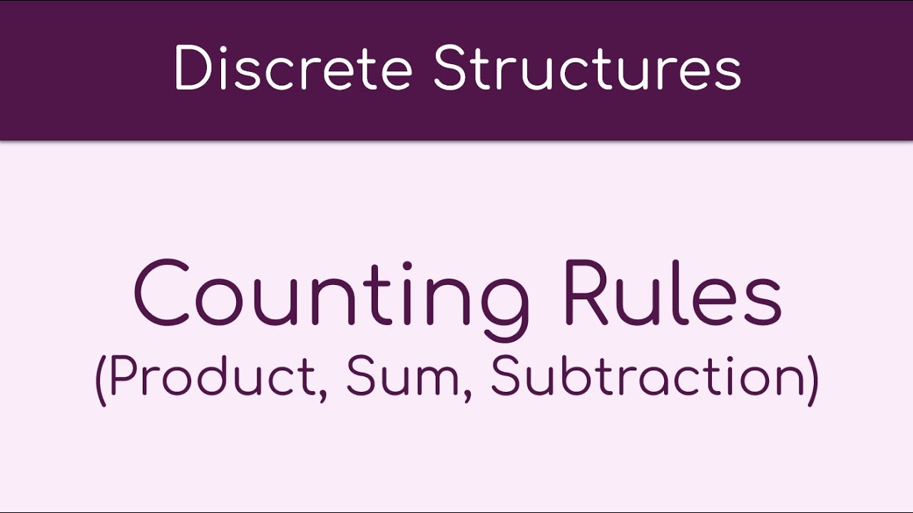 Discrete Structures | Counting Rules - YouTube