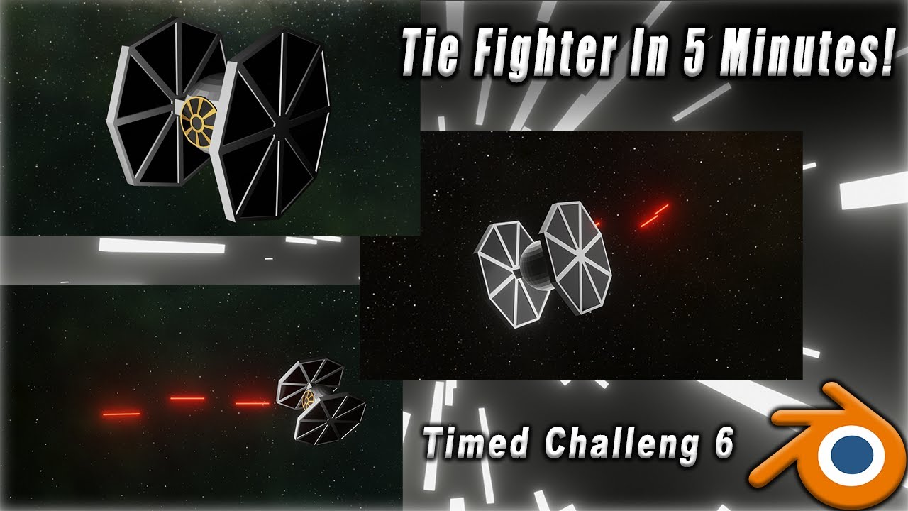 Tie Fighter in 5 minutes! (Blender 2.92) - YouTube