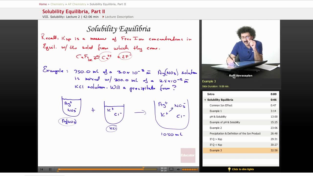 "Solubility Equilibria, Part 2" | AP Chemistry with Educator.com - YouTube