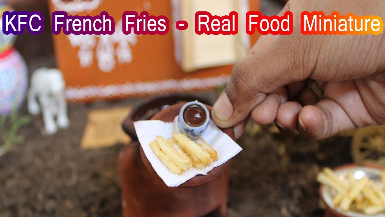 KFC FRENCH FRIES MINIATURE - TINY FOODS - MINI FOODS MMF E#2 - YouTube