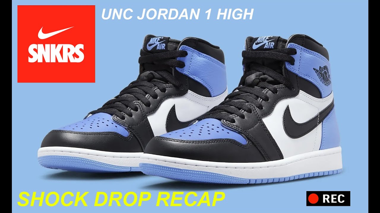 Nike Air Jordan 1 UNC "Shock Drop Recap" - YouTube