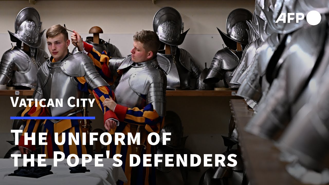 Defending the pope: behind the Swiss Guards' armour | AFP - YouTube