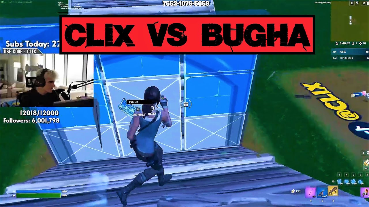 Clix Vs Bugha Buildfight 1v1 Part 1 Youtube