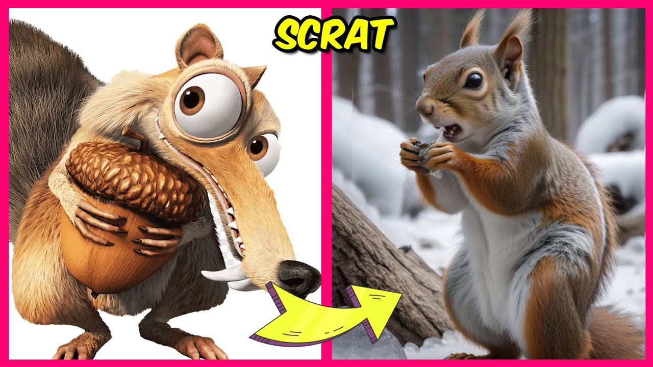 Ice Age Movie Characters in Real Life and their favorite FOODS & other ...