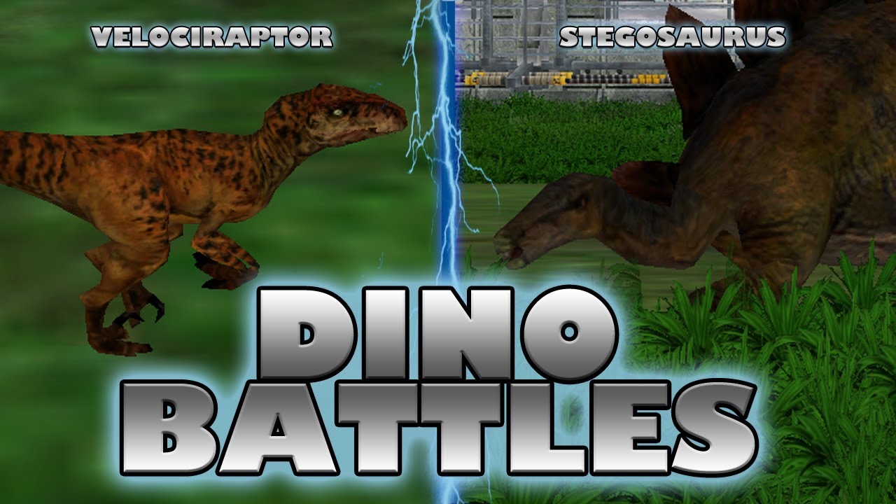 DINO BATTLES - Velociraptor Vs. Stegosaurus - YouTube