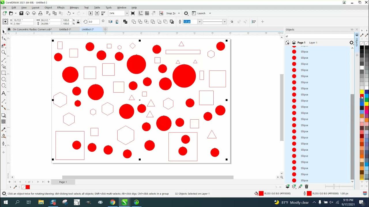 Corel Draw Tips & Tricks Select Objects with the Object Docker - YouTube
