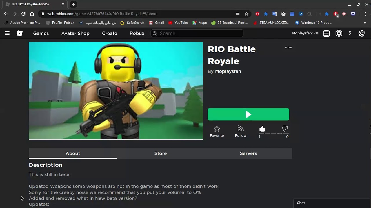 My fan game | RIO Battle royale - YouTube